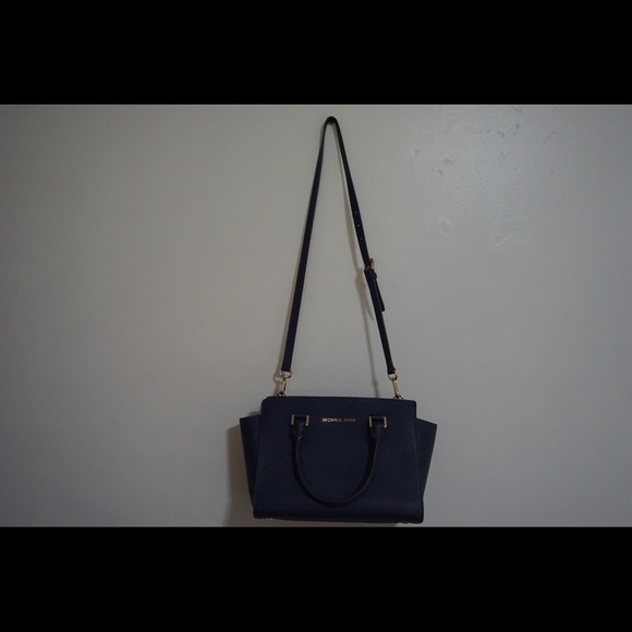 Michael Kors | Bags | Michael Kors Selma Medium Satchel Navy Blue | Poshmark